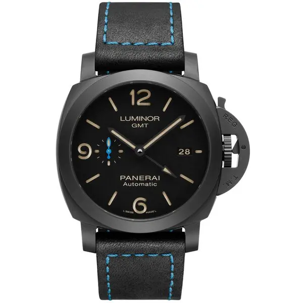 Panerai Luminor Gmt Black Dial Watch, 44mm - Ceramic