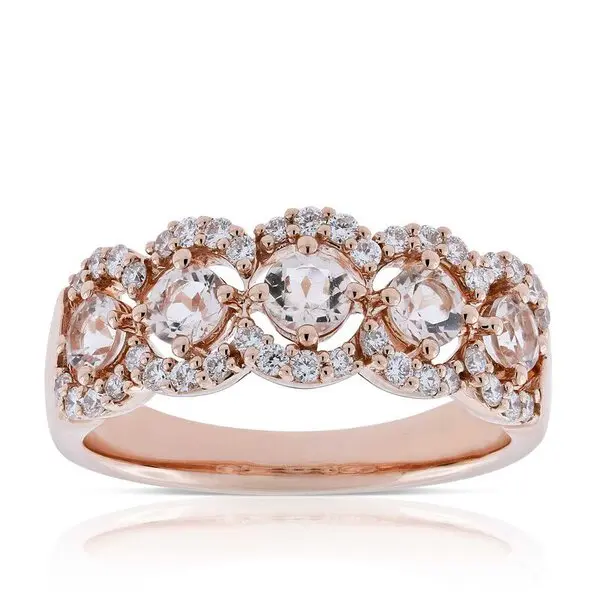 Benbridge Rose Gold Morganite And Diamond Ring - Pink