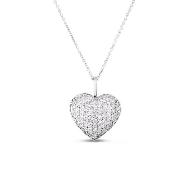 Roberto Coin Diamond Heart Pendant Necklace - Wg
