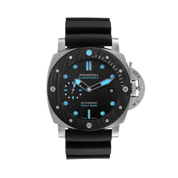 Panerai Submersible Black Dial Watch, 47mm - Carbon Fiber