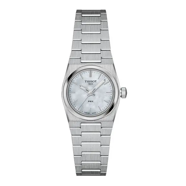 TISSOT Prx 25mm White Dial Watch - Stainless Steel
