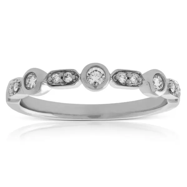 Benbridge 14k Diamond Stacking Band - Wg