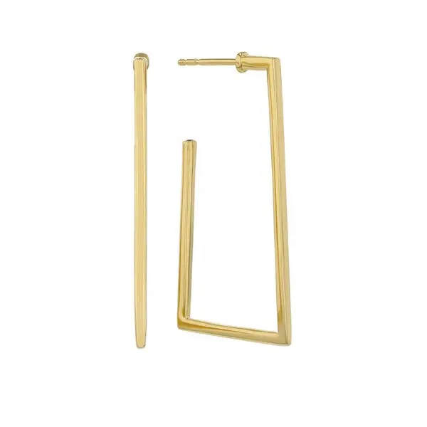 Roberto Coin 18k Yellow Gold Square Hoop Earrings - Yg