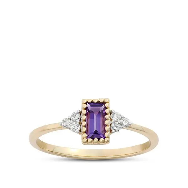 Benbridge Emerald Cut Amethyst Ring - Purple