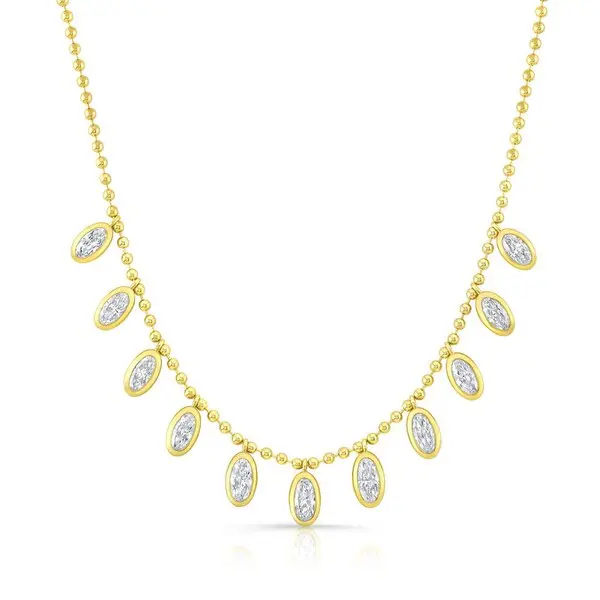 Rahaminov Oval Diamond Necklace - Yg
