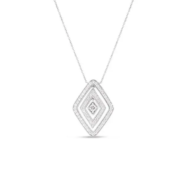 Roberto Coin 18k White Gold Diamante Diamond Necklace - Wg