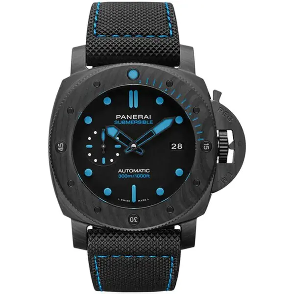 Panerai Luminor Submersible Carbotech Black Dial Watch, 47mm - Carbon Fiber