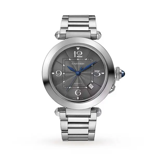 CARTIER Pasha De Gray Dial Watch - Stainless Steel