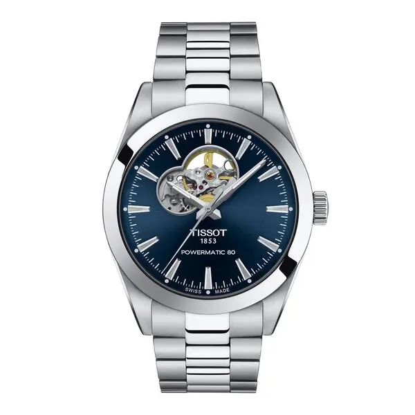 TISSOT Gentleman Open Heart 40mm Watch - Stainless Steel