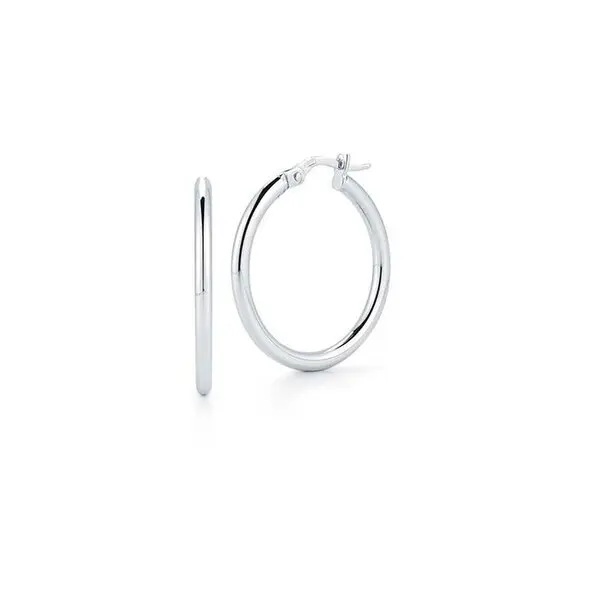 Roberto Coin 18k White Gold Hoop Earrings - Wg