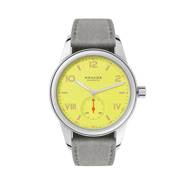 NOMOS GLASHUTTE Club Campus Starlight Yellow Dial Watch - Stainless Steel