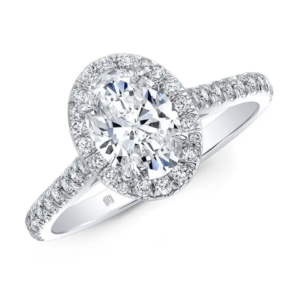 Rahaminov Oval Diamond Engagement Ring - Wg