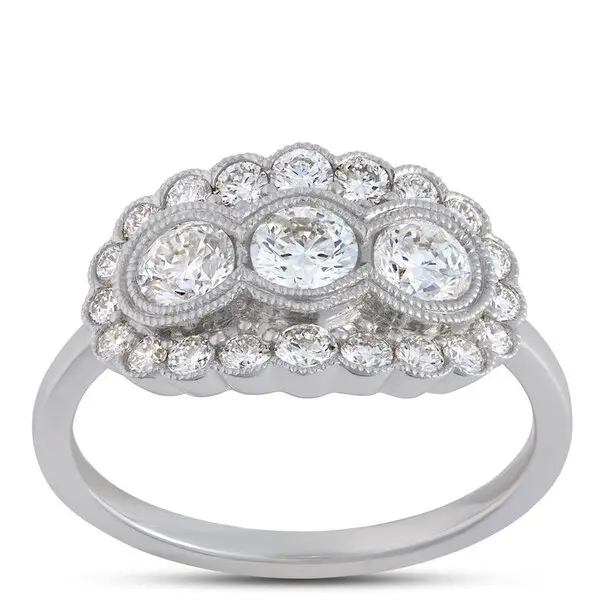 Benbridge Diamond Halo Ring, 14k White Gold - Wg
