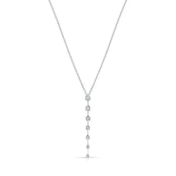 Rahaminov Diamond Bar Pendant Necklace - Wg