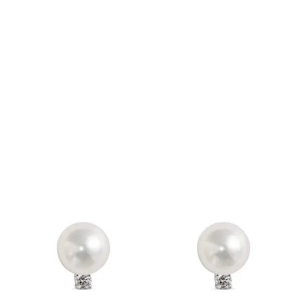 Benbridge Akoya Pearl And Diamond Stud Earrings - White