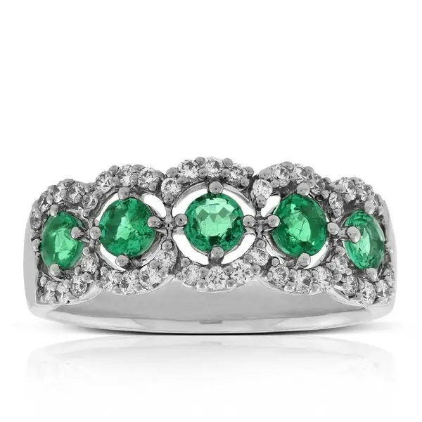 Benbridge Emerald And Diamond Five-stone Ring - Green