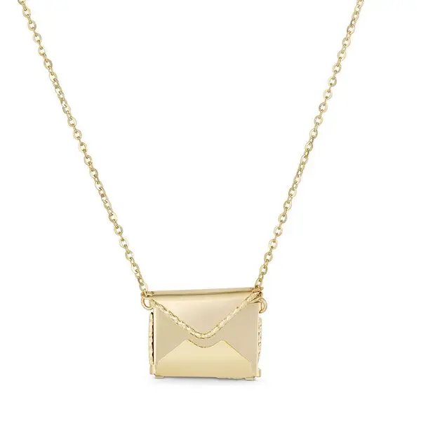 Benbridge Engravable Envelope Pendant Necklace - Yg