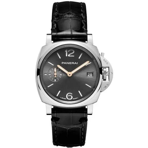 Panerai Luminor Due Gray Dial Watch - Stainless Steel