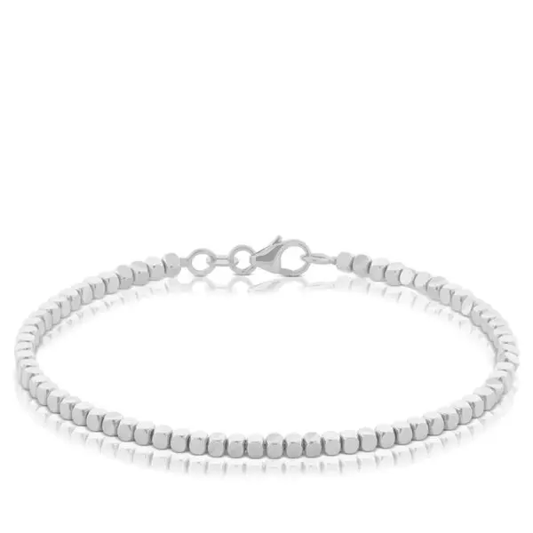 Benbridge Adjustable Diamond Cut Bead Bracelet 14k - Wg
