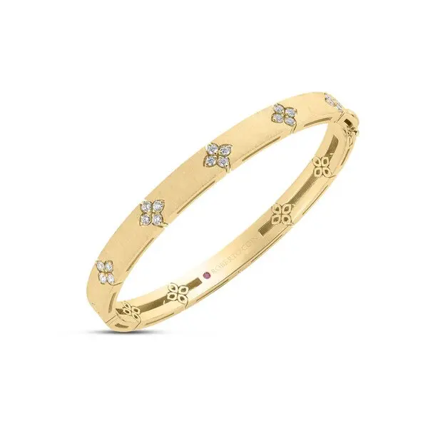 Roberto Coin 18k Yellow Gold Love In Verona Diamond Bangle - Yg
