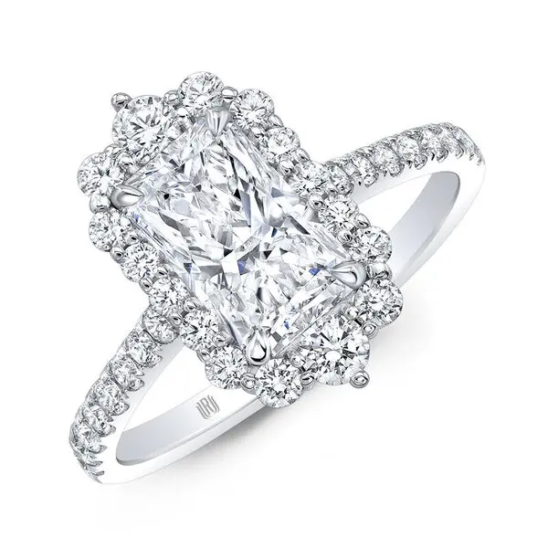 Rahaminov Cushion Cut Diamond Halo Ring - Wg
