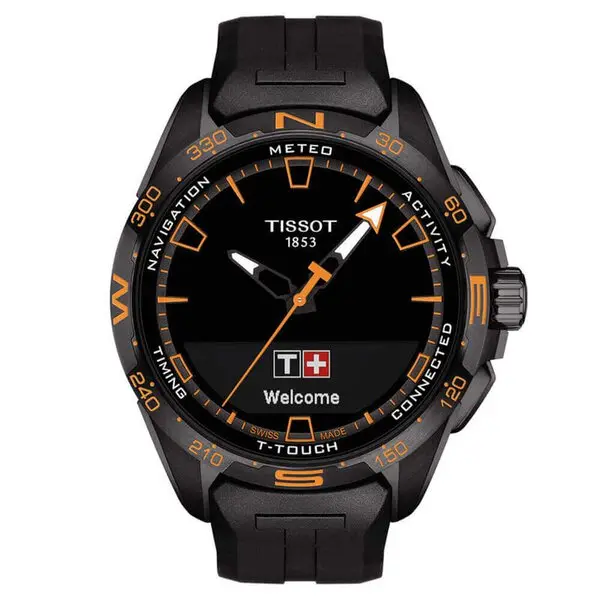 TISSOT T-touch Connect Solar Black Dial Watch 47.5mm - Titanium