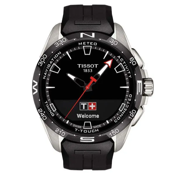 TISSOT T-touch Connect Solar Black Dial Watch 47.5mm - Titanium