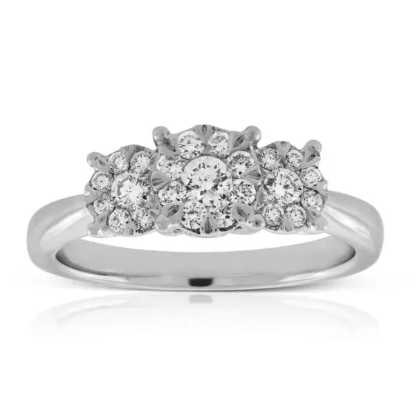 Benbridge Love Eternal 14k White Gold Diamond Cluster Ring - Wg