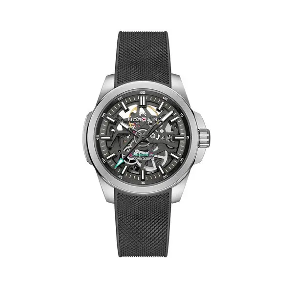 NORQAIN Independence Skeleton Anthracite Dial 40mm Watch - Stainless Steel