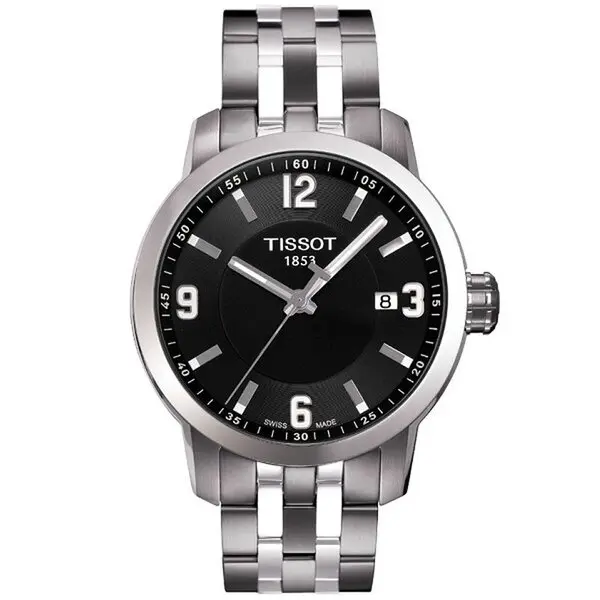 TISSOT Prc 200 Black Dial Watch - Stainless Steel