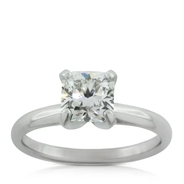 IKUMA 14k White Gold 1 Carat Diamond Solitaire Ring - Wht