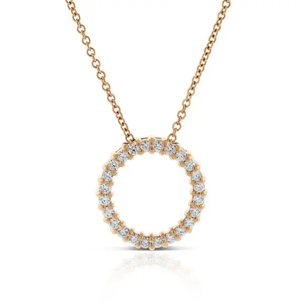Benbridge Rose Gold 1/4 Ctw Diamond Circle Pendant - Rg