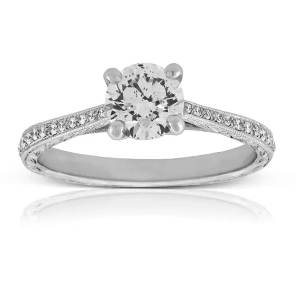 Benbridge Diamond Engagement Ring In 14k White Gold - Wg