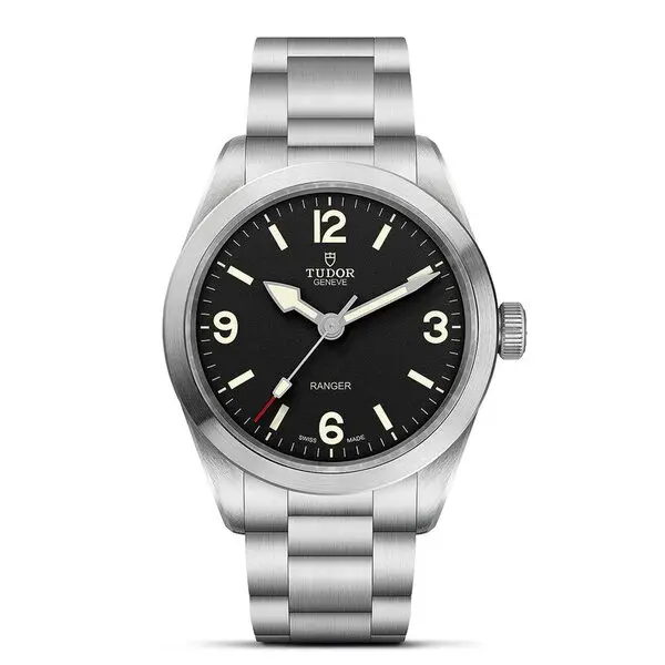 TUDOR Ranger Black Dial Watch, 39mm - Stainless Steel