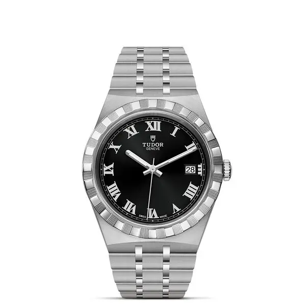 TUDOR Royal Black Dial Watch 38mm - Stainless Steel