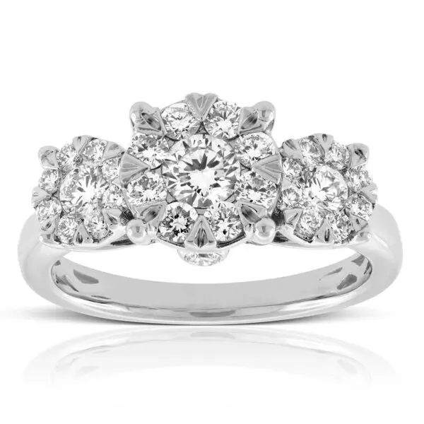 SIGNATURE Love Eternal Diamond Cluster 3-stone Engagement Ring - H-i