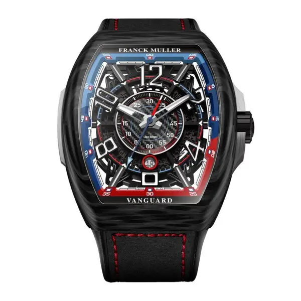 Franck Muller Vanguard Racing Bill Auberlen Edition Skeleton Dial Watch - Carbon Fiber