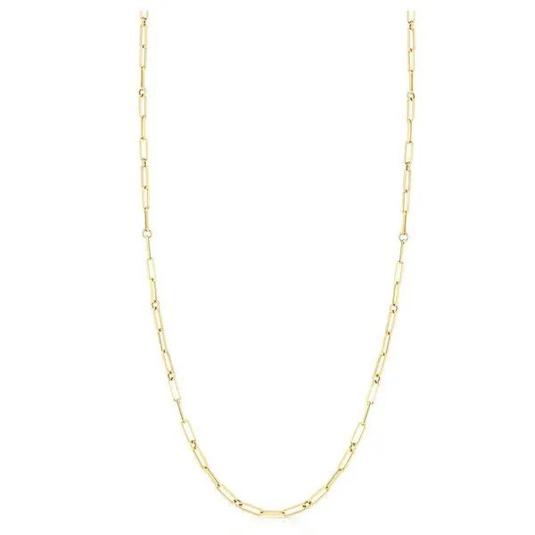 Roberto Coin Designer Gold Paperclip Chain Necklace - Yg