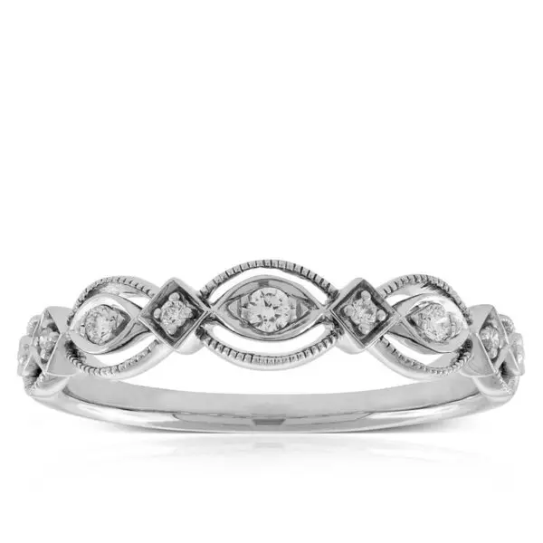 Benbridge Scalloped Diamond Band 14k - Wg