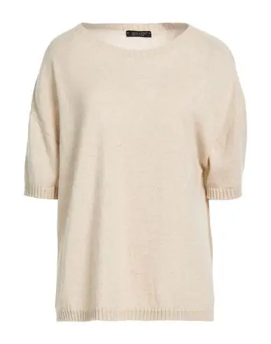 ARAGONA Cashmere Short Sleeve Sweater - Beige