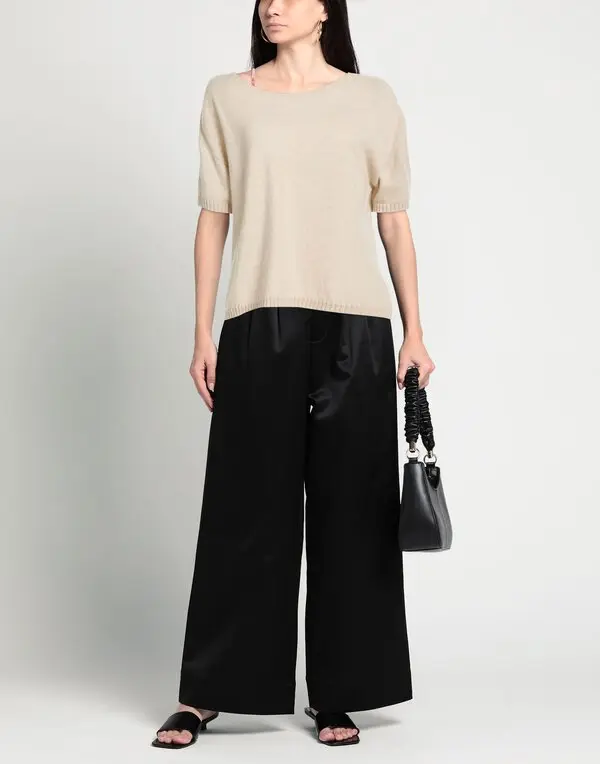 ARAGONA Cashmere Short Sleeve Sweater - Beige