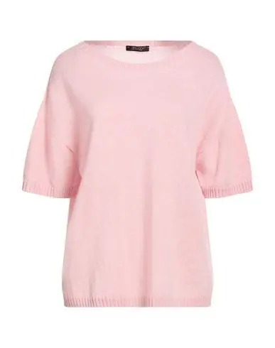 ARAGONA Cashmere Short Sleeve Sweater - Pink