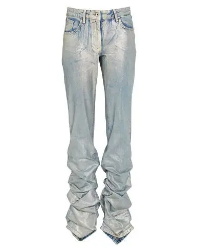 Patrizia Pepe Straight Leg Jeans With Gathered Detail