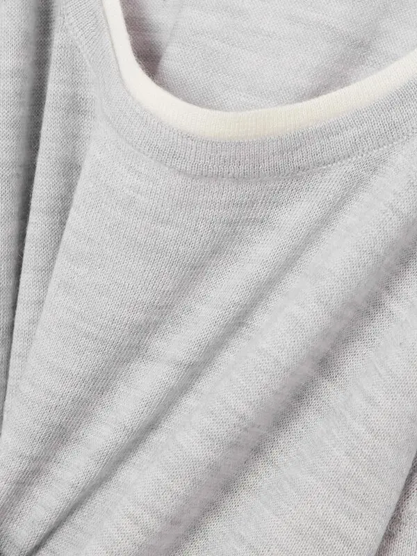 Arch4 Selcombe Organic Cashmere Layered Top - Gray