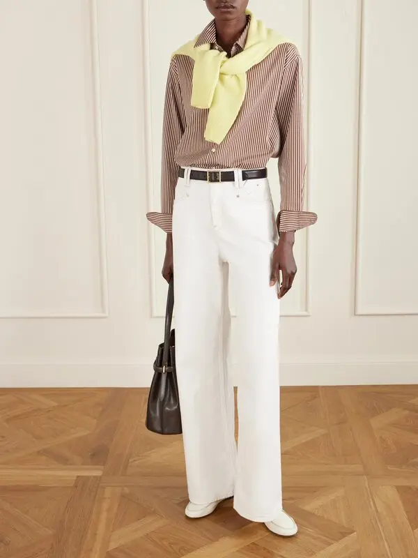 Comme Si La Shirt Classica Striped Cotton-poplin Shirt