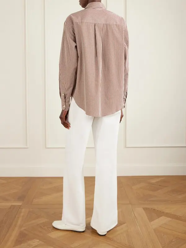 Comme Si La Shirt Classica Striped Cotton-poplin Shirt