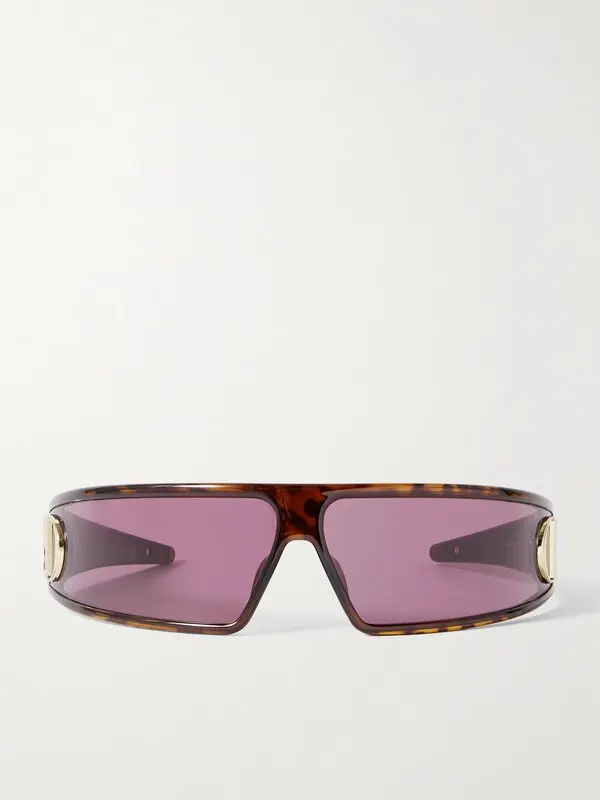 Dior Verydior M1u Wrap-around Sunglasses - Tortoiseshell