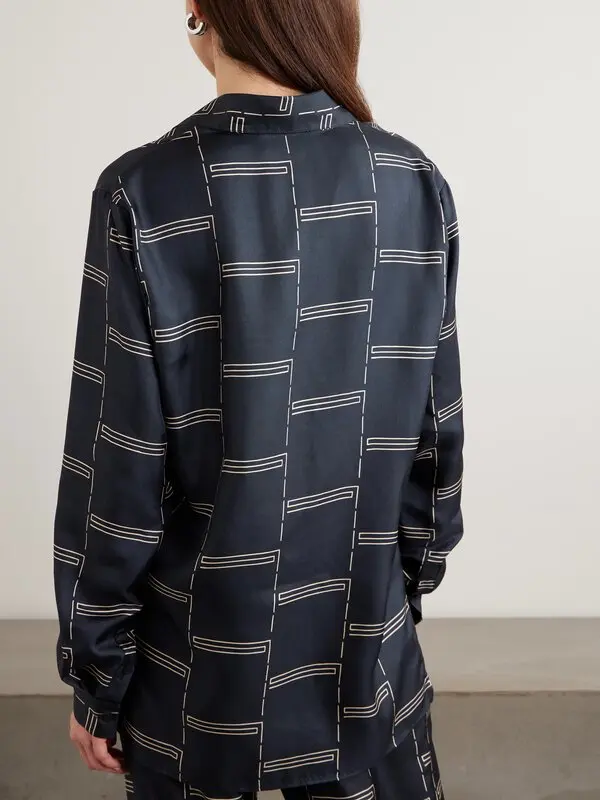 Matteau Printed Silk-twill Shirt