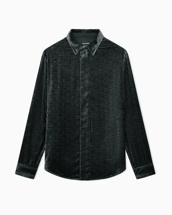 Giorgio Armani Devorè Velvet Shirt