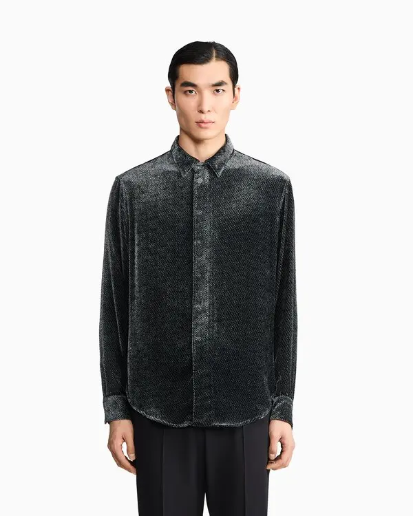Giorgio Armani Devorè Velvet Shirt